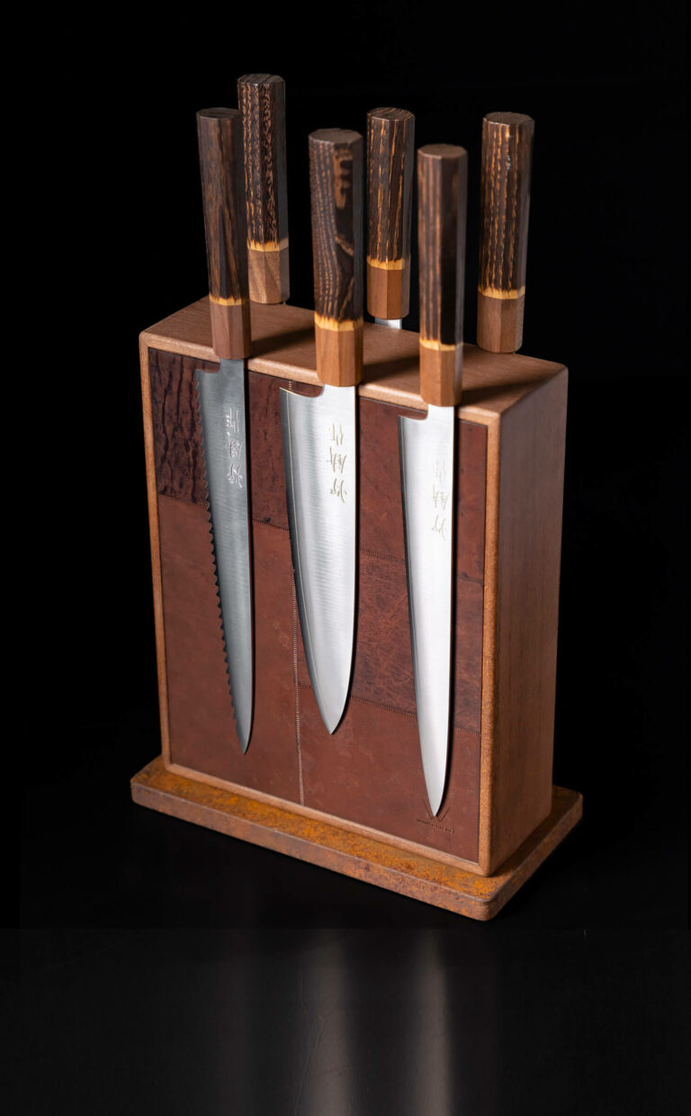 Einzigartiger Messerblock für höchste Ansprüche - Wunschleder